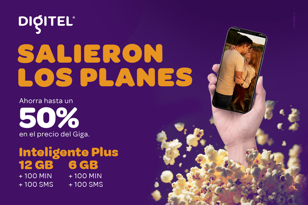 Digitel lanza los planes Inteligente Plus 6GB e Inteligente Plus 12GB