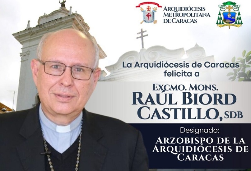 El papa designó a monseñor Raúl Biord como arzobispo de Caracas