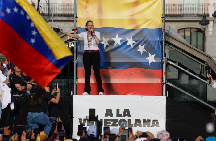 María Corina Machado en Puerta del Sol (Madrid): "Hoy comienza el ...